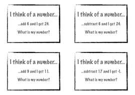 KS3 Maths algebra solving equation cards | Teaching Resources