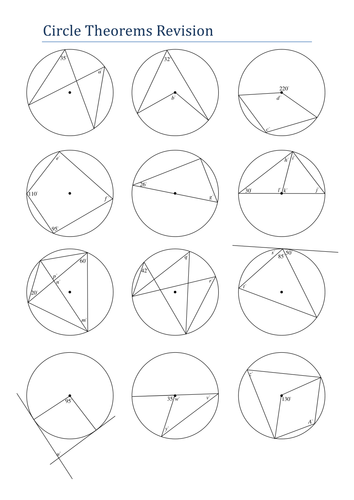 Circle Theorems Revision | Teaching Resources