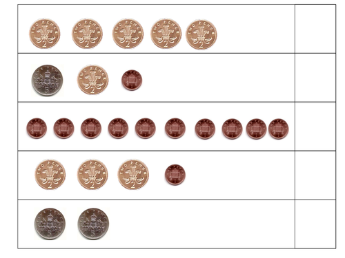 counting pennies - blank | Teaching Resources