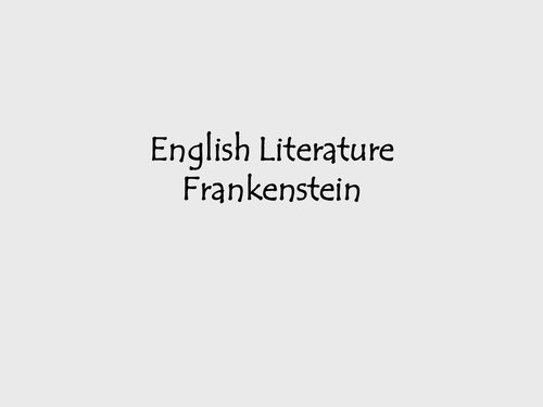 Frankenstein- pre-reading tasks | Teaching Resources Frankenstein- pre-reading tasks | Teaching Resources
