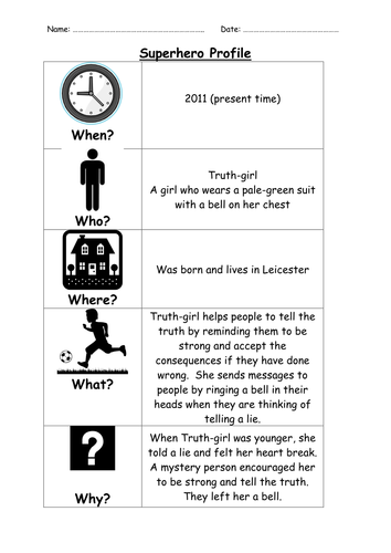 Superhero character writing | Teaching Resources