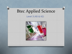BTEC applied science introduction | Teaching Resources