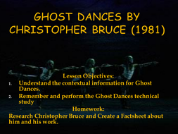 Introduction to Ghost Dances by Christopher Bruce | Teaching Resources