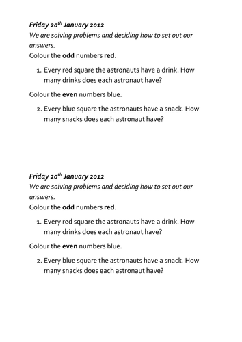 Differentiated Maths activity linked to space | Teaching Resources