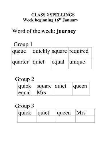 year 2 spellings qu grapheme and cloze tests | Teaching Resources