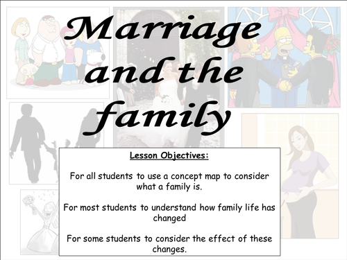 Marriage and the family | Teaching Resources