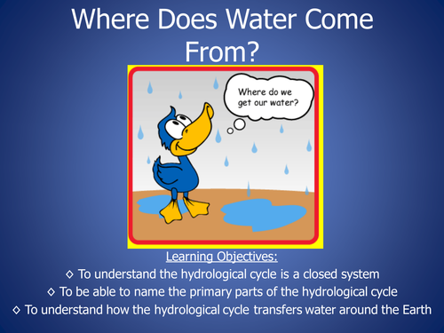 Water World - Lesson 3 -Where Does Water Come From | Teaching Resources