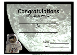 Space themed certificates | Teaching Resources