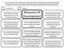 Measure Of Development by geg60130 | Teaching Resources