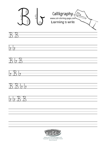 Calligraphy for Kids: Letter B | Teaching Resources
