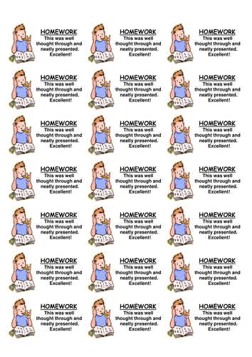 Stickers - Comments on Homework | Teaching Resources