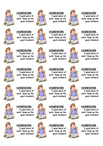 Stickers - Comments on Homework | Teaching Resources