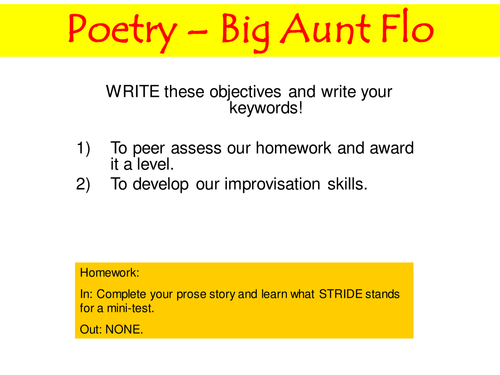 Family Poetry Full Lesson PP - Lesson 6 | Teaching Resources