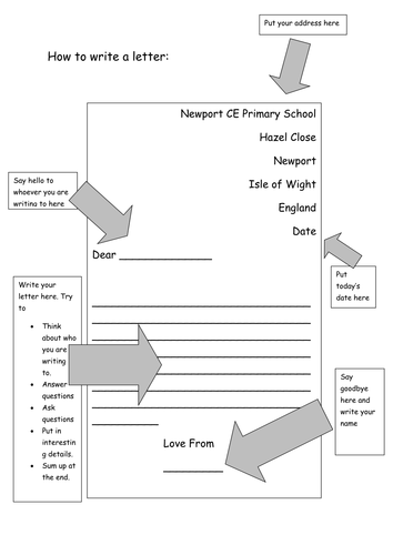 letter writing template | Teaching Resources