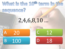 What is the 10th term? Sequences. Starter | Teaching Resources