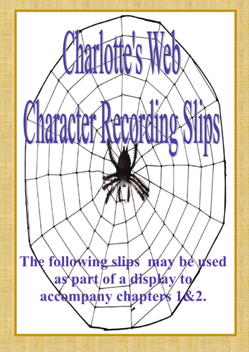 Charlotte's Web - Studying Chapters1&2 | Teaching Resources