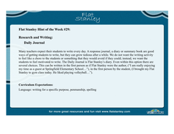 Flat Stanley journal writing | Teaching Resources
