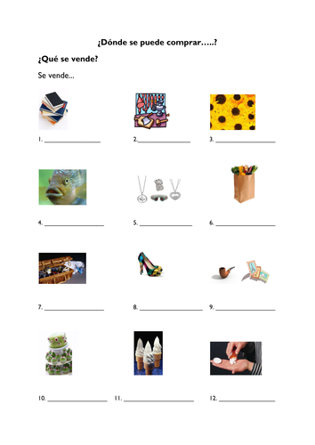 Las compras | Teaching Resources