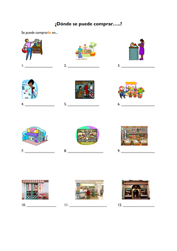 Las compras | Teaching Resources