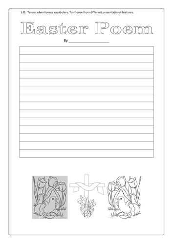 Easter poems templates | Teaching Resources