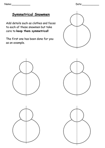 Christmas Symmetry Worksheets | Teaching Resources