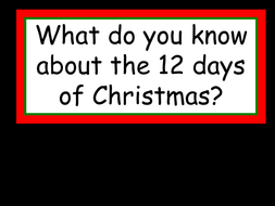 Rewriting the Twelve Days of Christmas | Teaching Resources
