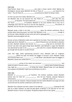 Macbeth Plot Cloze Exercise By Missrathor Uk Teaching Resources Tes