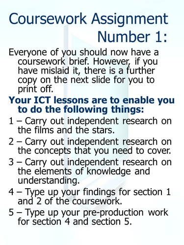 Media Studies Film Coursework Brief & Guide | Teaching Resources