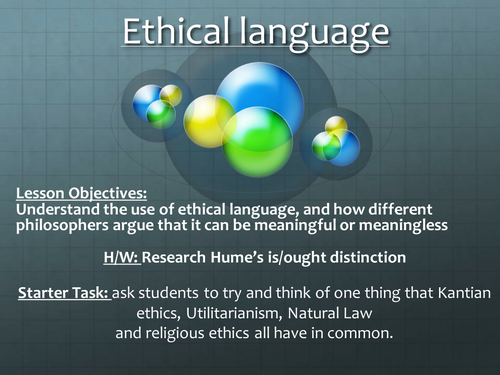 Meta Ethics 1st half of SOW | Teaching Resources