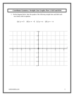 Straight Line Graphs Part 1 KS3+KS4 with answers | Teaching Resources