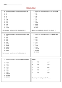Rounding Worksheet - Resources - TES