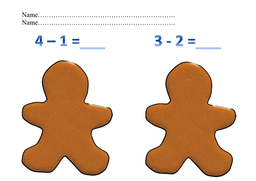 Gingerbread man number activities | Teaching Resources