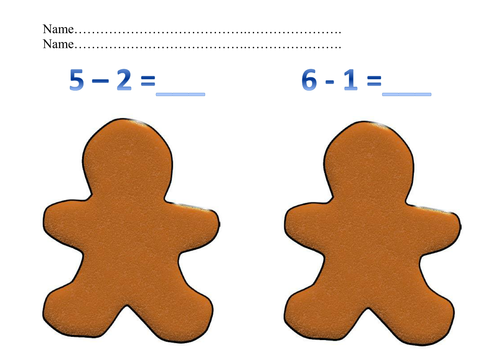 Gingerbread man number activities | Teaching Resources
