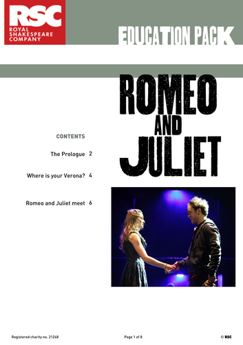 Romeo and Juliet 2010 Teacher Pack | Teaching Resources
