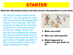 Aztec Food and Drink | Teaching Resources