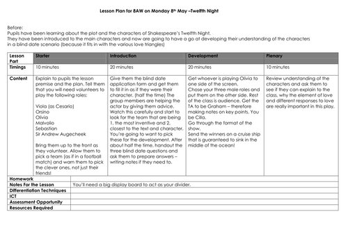 Twelfth Night SOW KS3 Full Lesson Powerpoint 4 | Teaching Resources