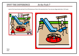 At the Park Spot the Difference | Teaching Resources