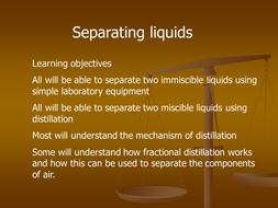 Separating liquids | Teaching Resources