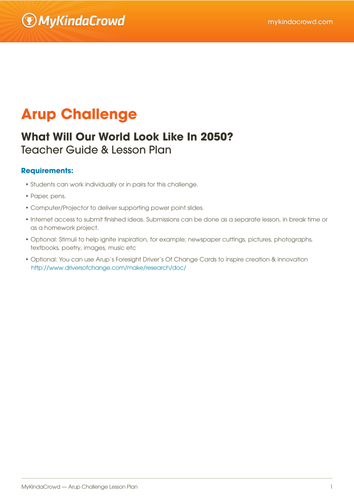 What Will Our World Look Like In 2050? | Teaching Resources