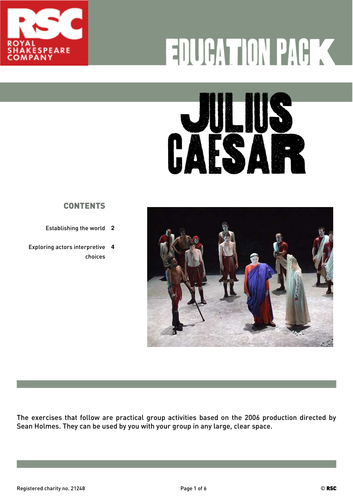 Julius Caesar 2006 Introduction Pack | Teaching Resources
