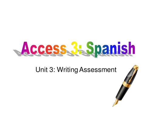 Spanish Access 3 activities/assessments | Teaching Resources