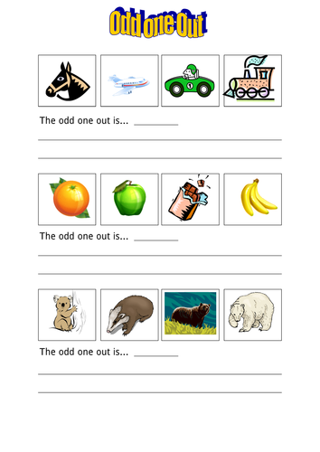 Odd one Out Visual Thinking Skills Activity | Teaching Resources