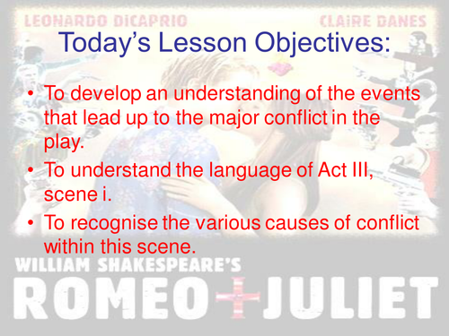 Romeo & Juliet - Writing about III.i - Structure | Teaching Resources