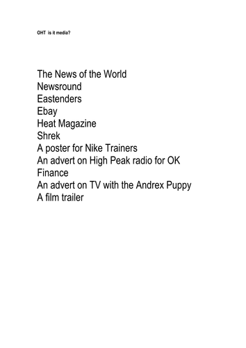 Citizenship / Media SOW Year 7/8 Lesson 1 | Teaching Resources