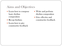 Rhythm composition | Teaching Resources