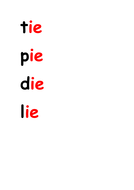 IE digraph pictures and words matching | Teaching Resources