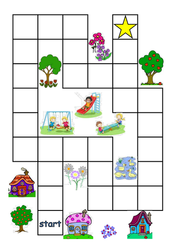 Map & local area topic board game (simple) | Teaching Resources