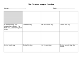 Christian Creation Storyboard - Differentiated | Teaching Resources