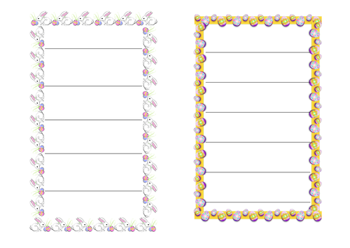 Easter border writing frames | Teaching Resources