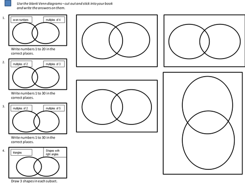 Venn Diagrams Worksheets | Teaching Resources